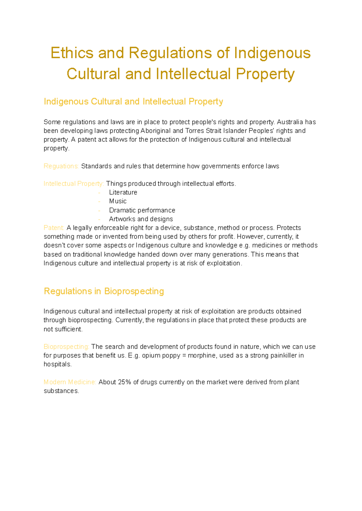Ethics and Regulations of Indigenous Cultural and Intellectual Property ...