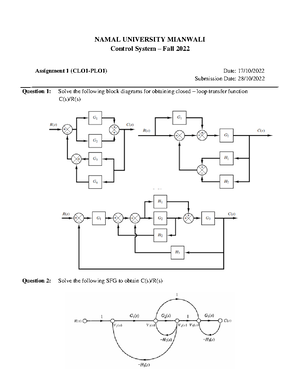 SS Lab9 - answer sheet - Version 1. Namal Institute Mianwali Department of Electrical ...