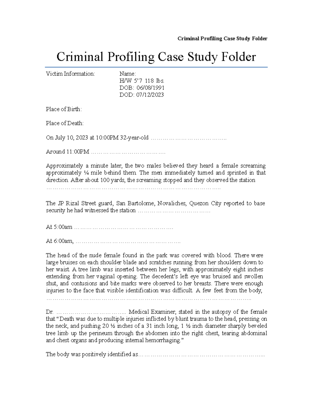 Crime+Detection+Case+Study+Folder - Criminal Profiling Case Study ...