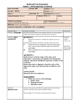 Lesson notes 1 - NAME OF TEACHER: DANIEL BAFFOE OWUSU SCHOOL: ANTOA ...