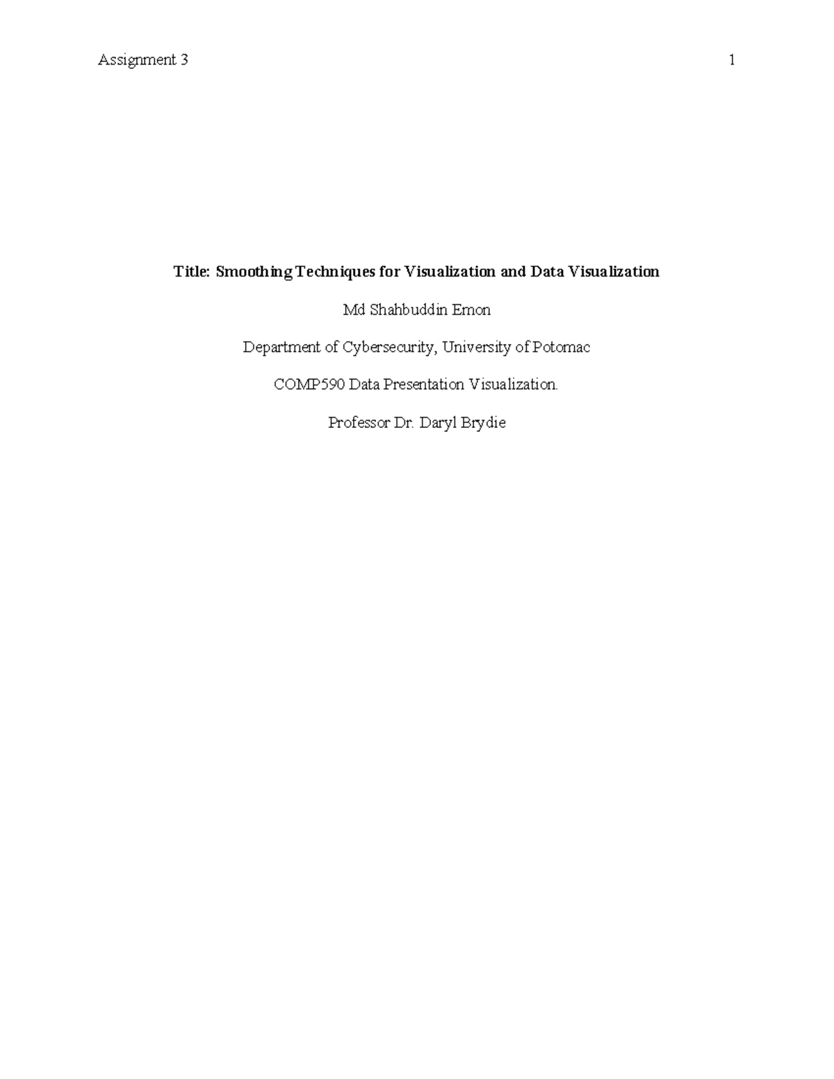 COMP590 Assignment 3 - Title: Smoothing Techniques for Visualization and Data Visualization Md ...