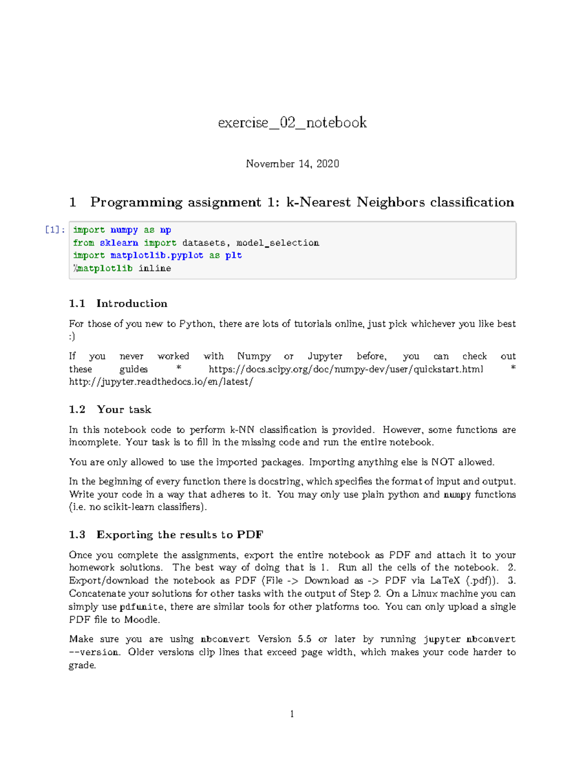 Exercise 02 notebook - exercise_02_notebook November 14, 2020 1 ...