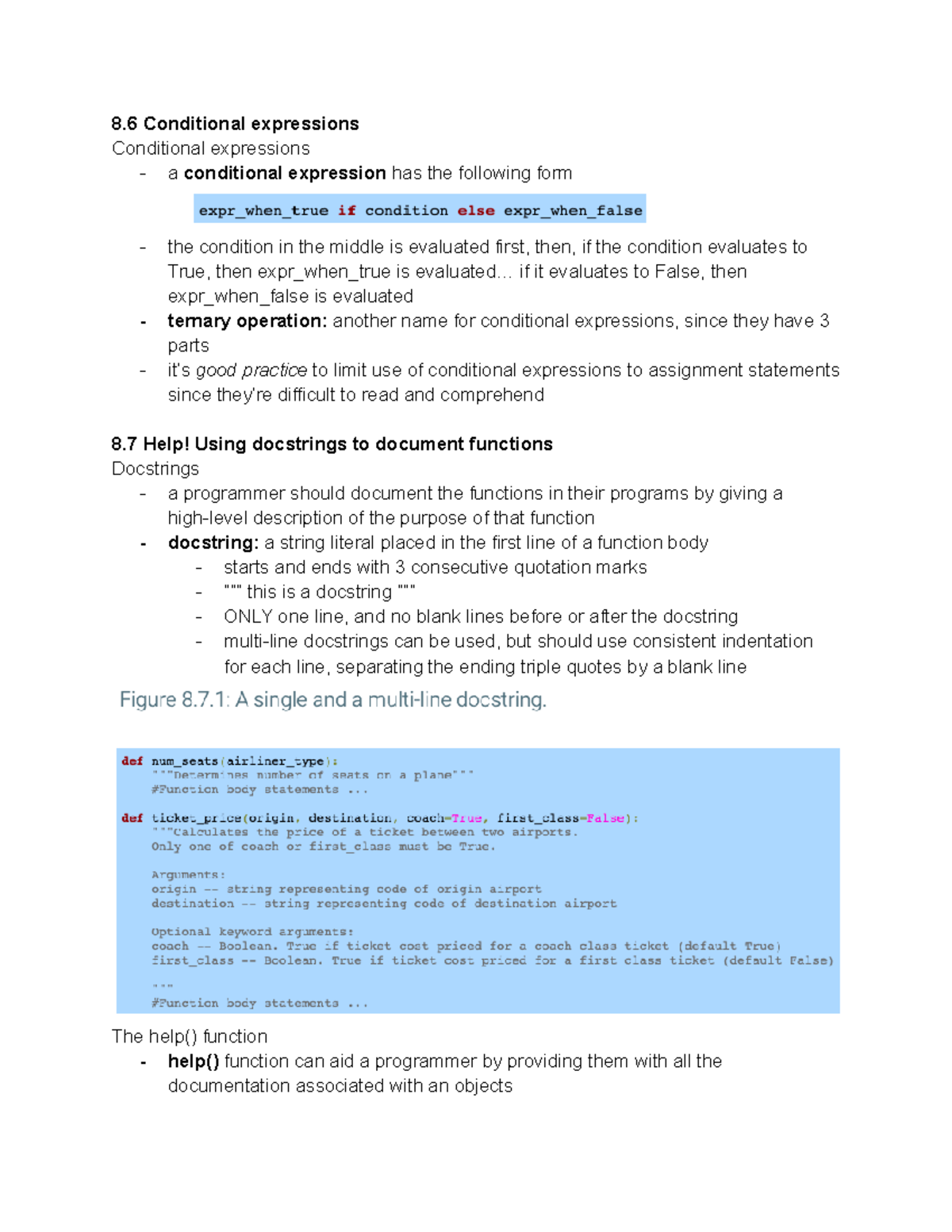 Cs105notes 12 - Lecture notes 6 - 8 Conditional expressions Conditional ...