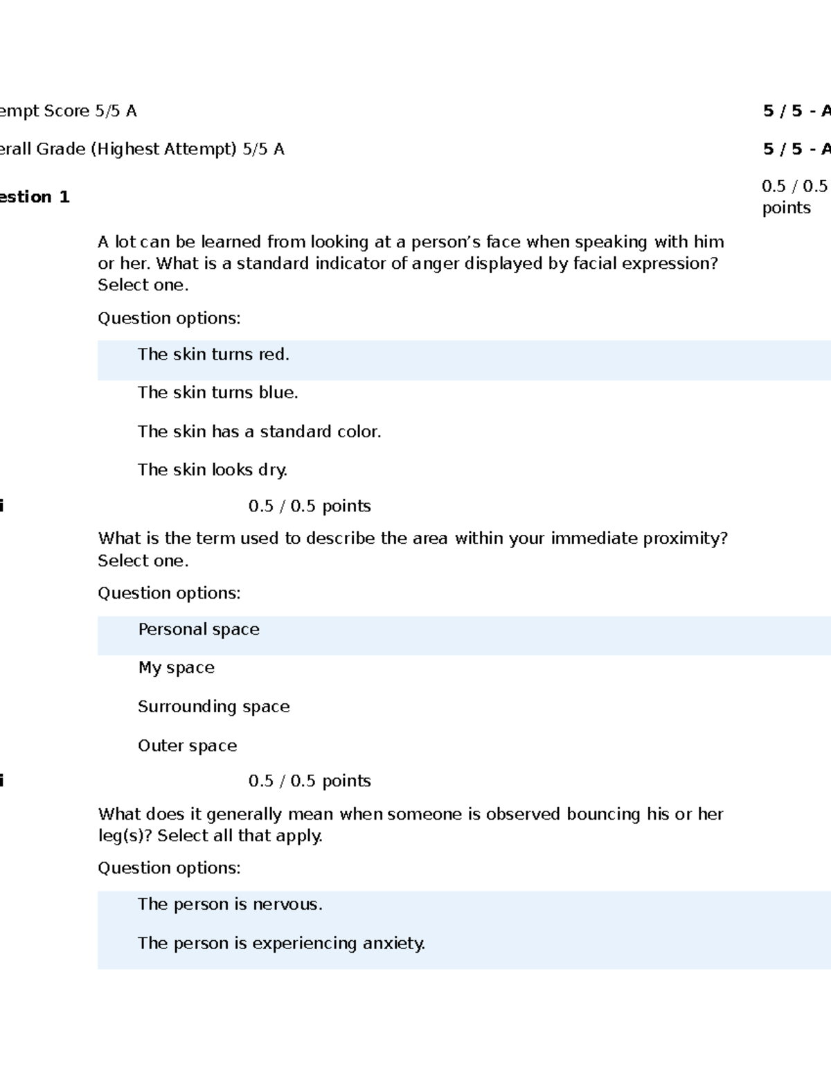 CJ-140 Module 2-0 Check Your Knowledge Quiz - 5 / 5 - A 5 / 5 - A 0 / 0 ...