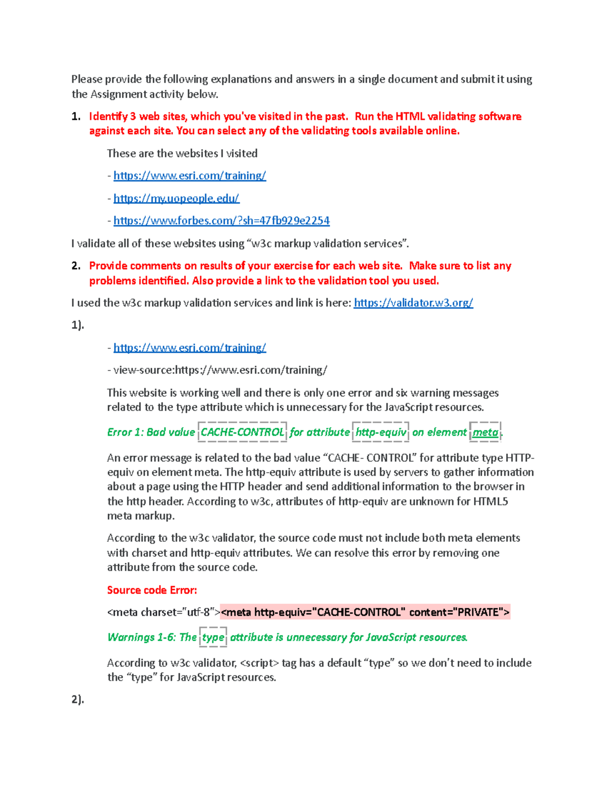 Programming Assignment Unit 1 Please Provide The Following Explanations And Answers In A