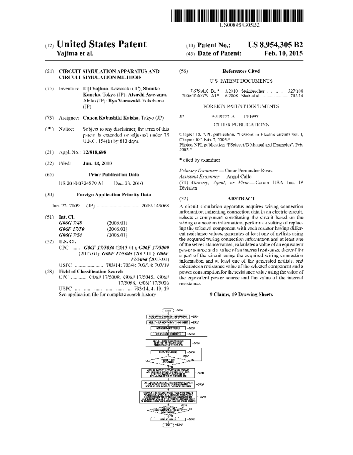 CP Theveninstheorem - BEE Important Assignment - US008954305B (12 ...
