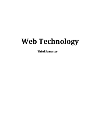 Unit 4 of web - lecture notes - Unit 4: The server tier Web Server ...