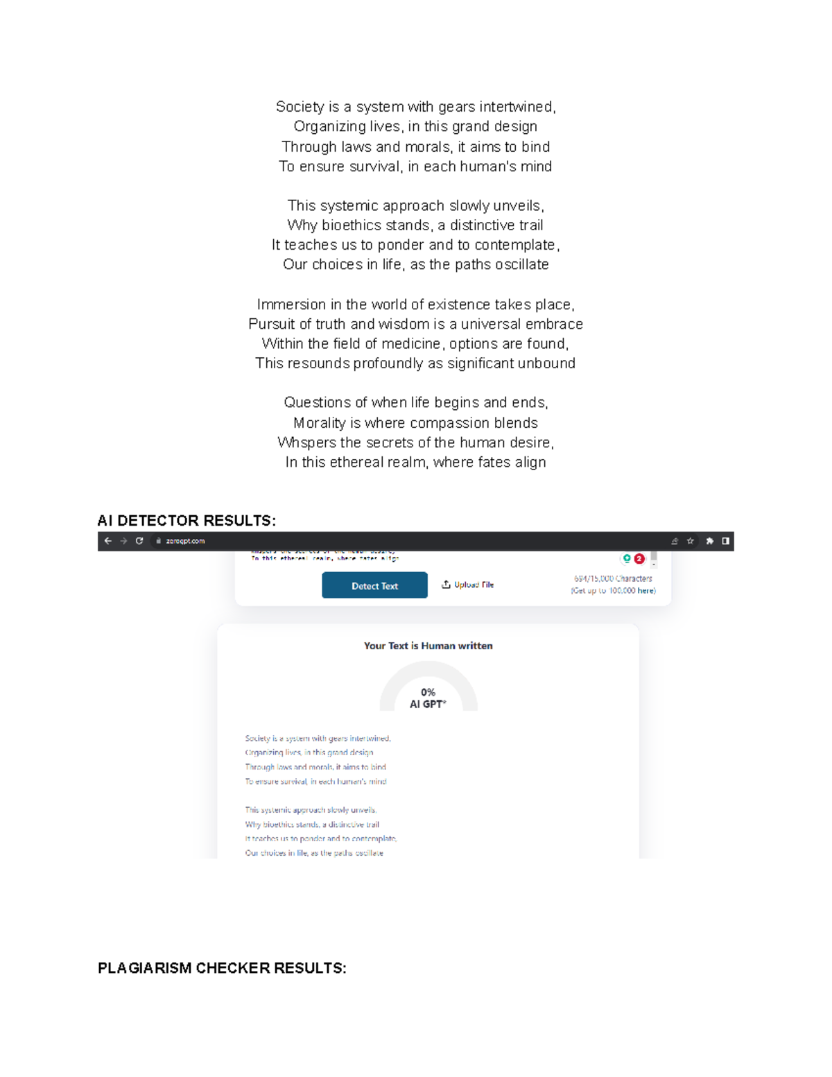 Poem 09202023 6pm - Bioethics in the medical field is a considered to ...