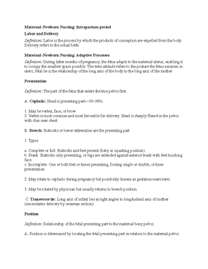 Normal Pregnancy Chps - 1 OB Normal Pregnancy Study Guide Oscar Tomas ...