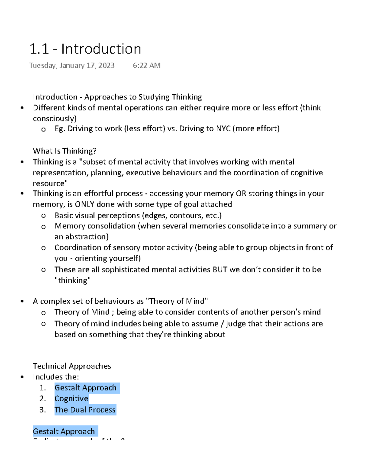 1.1 - Introduction - Week 1 Intro to Psych of Thinking - Introduction ...