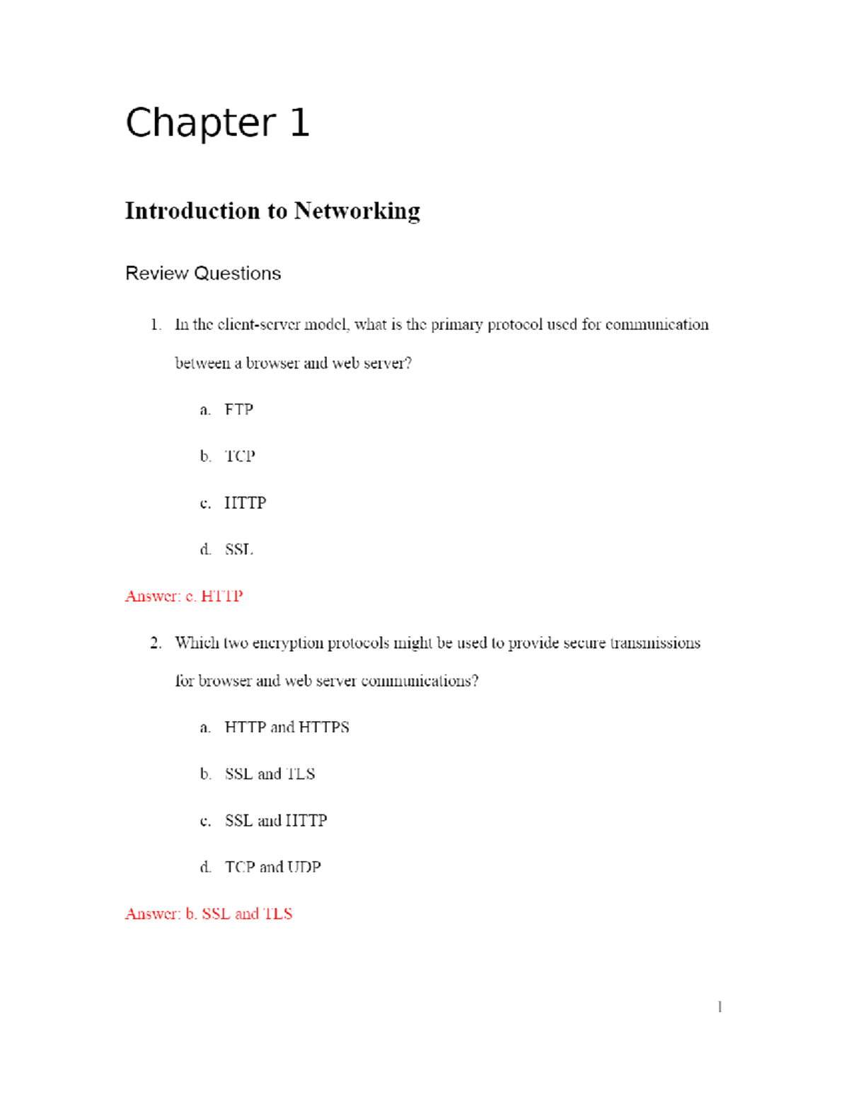 Chapter 1 Solutions - CITM301 DJ0 - IT Infrastructure - W2024 - ITM 301 - Studocu