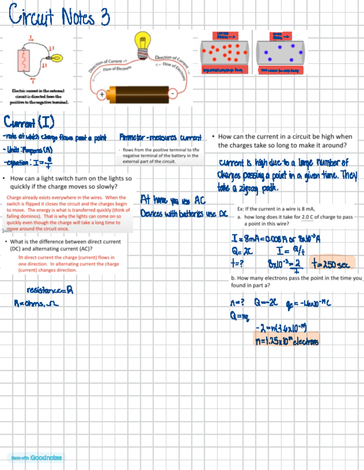Notes 3 - Explains voltage and its relation to circuits and the ...
