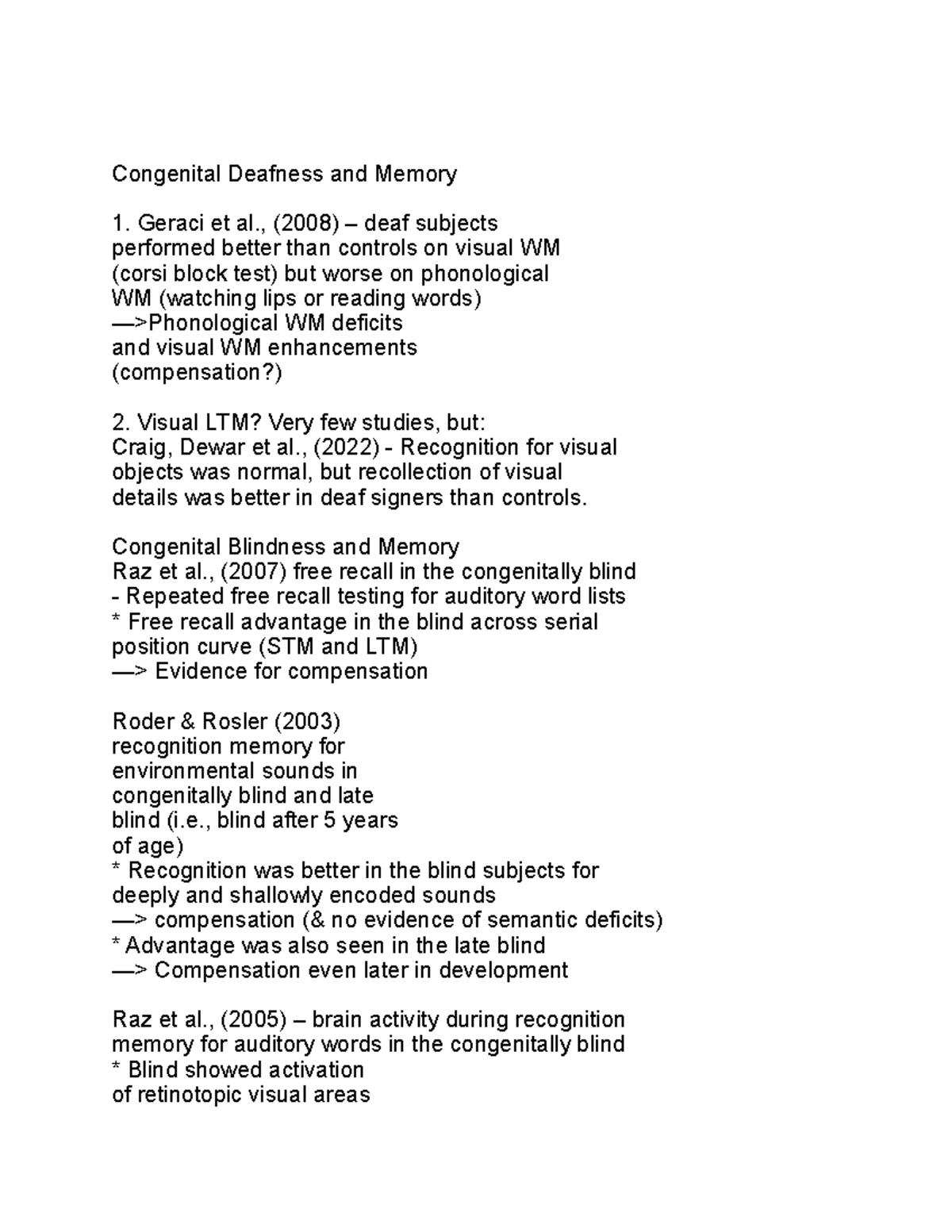Congenital Disability and Memory - Congenital Deafness and Memory ...