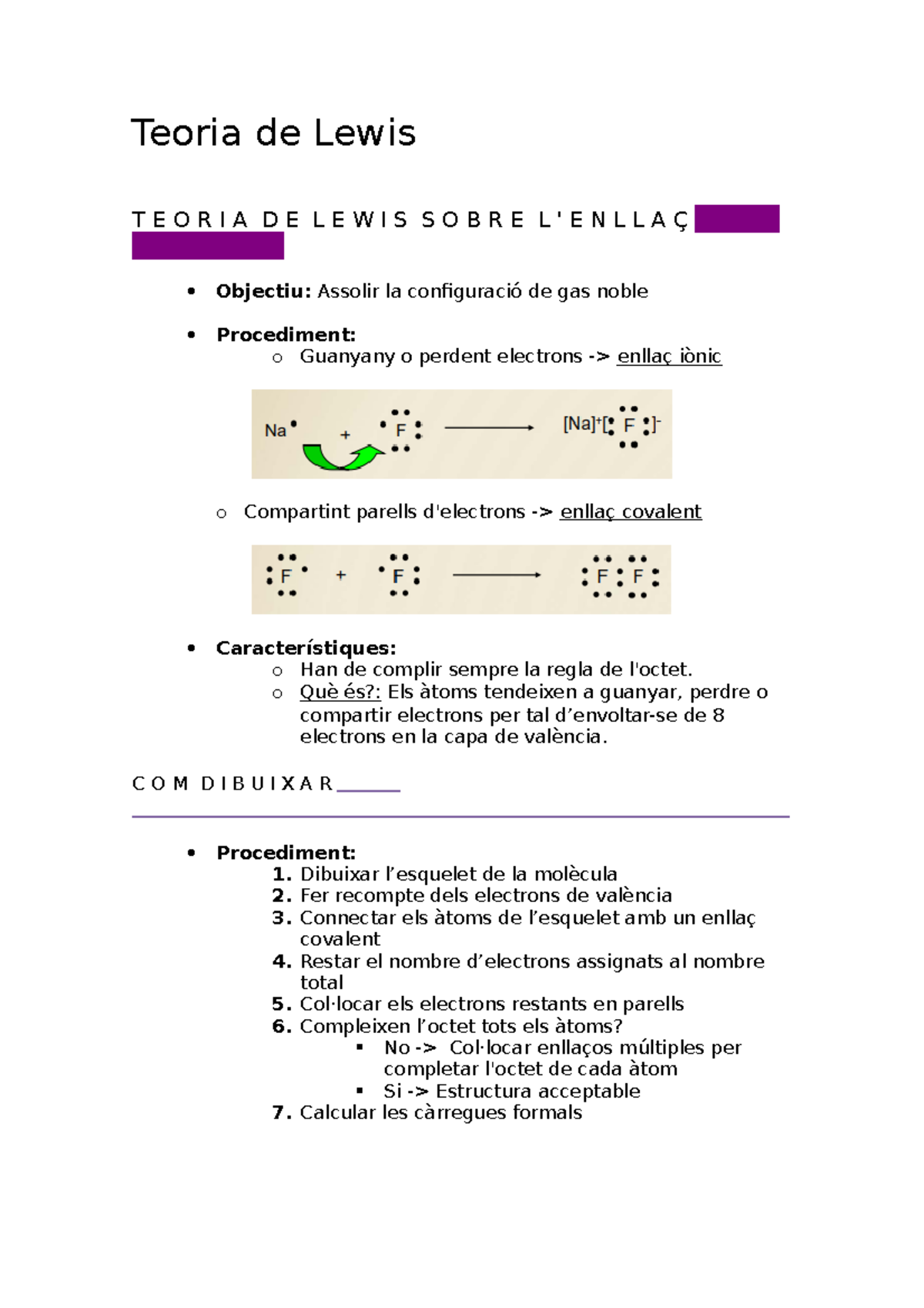 Teoria de Lewis - o Què és?: Els àtoms tendeixen a guanyar, perdre o ...