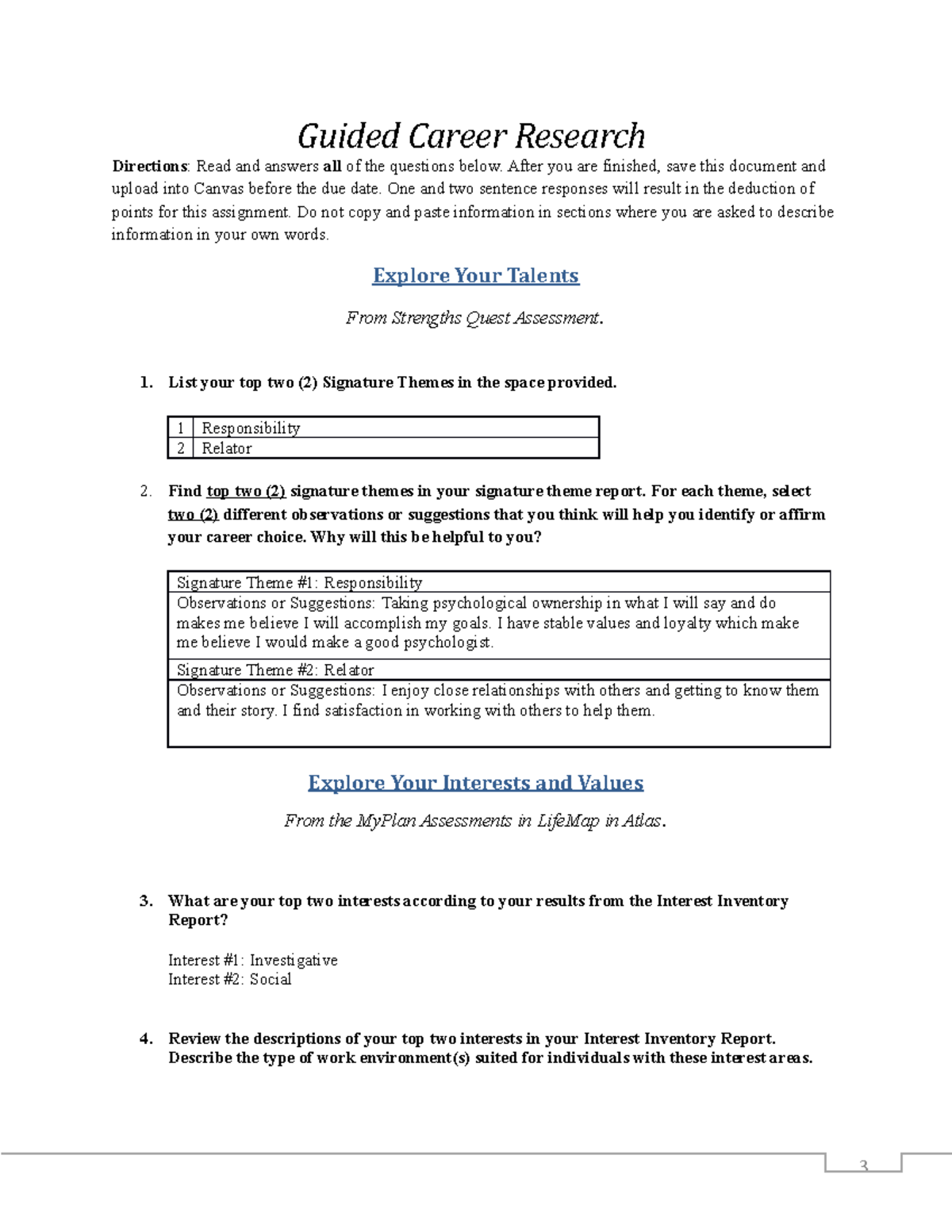 Guided Career Research - Guided Career Research Directions : Read and ...