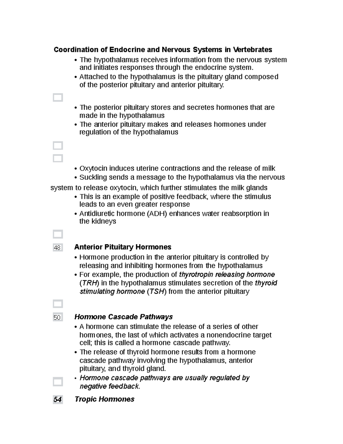 Coordination of Endocrine and Nervous Systems in Vertebrates - Attached ...