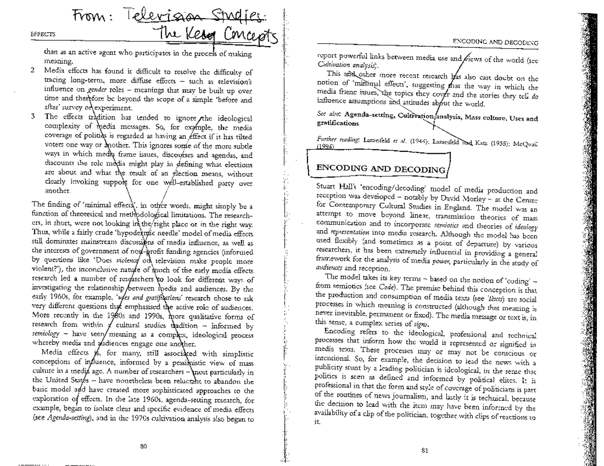 Encoding Decoding - notes for readings - PSY222 - Studocu