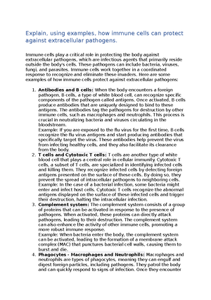 BM325 Block E - note for the slide lecture - Block E Learning outcomes Immunological Memory know ...