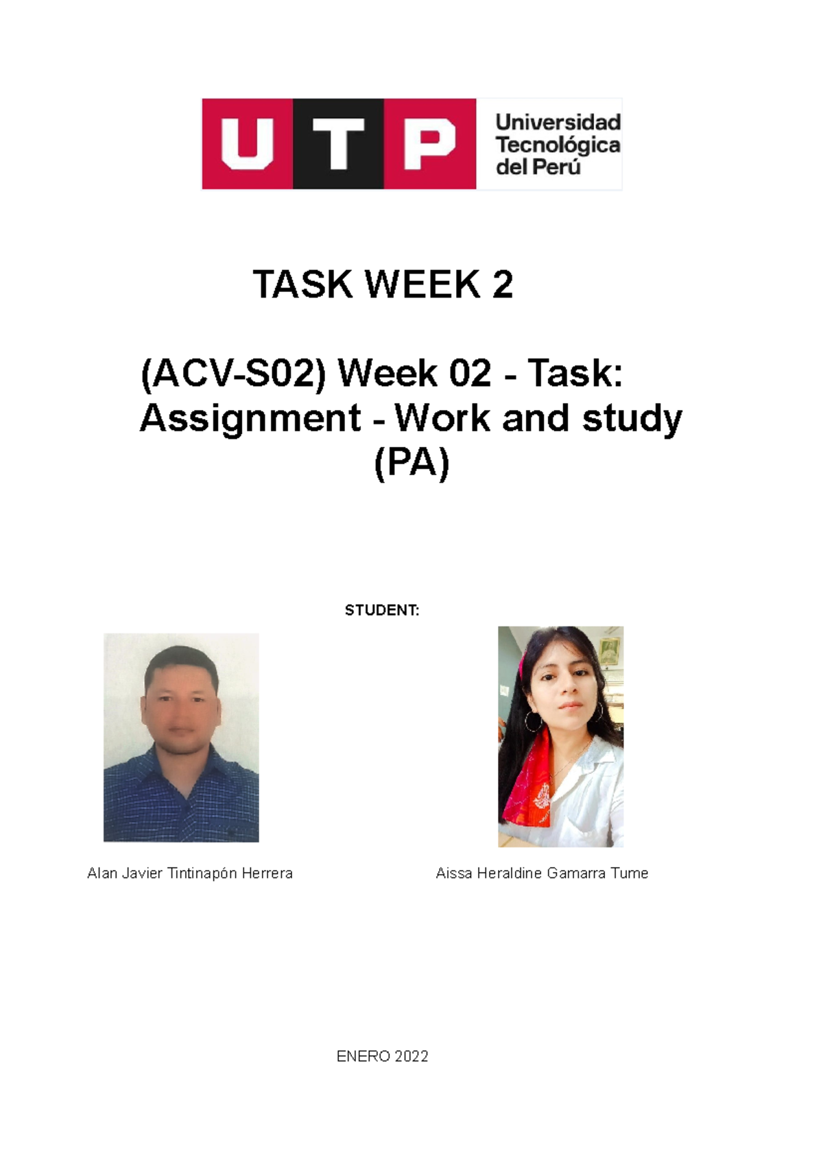 Tintinapón Alan Gamarra Aissa TASK WEEK 2 - TASK WEEK 2 (ACV-S02) Week ...