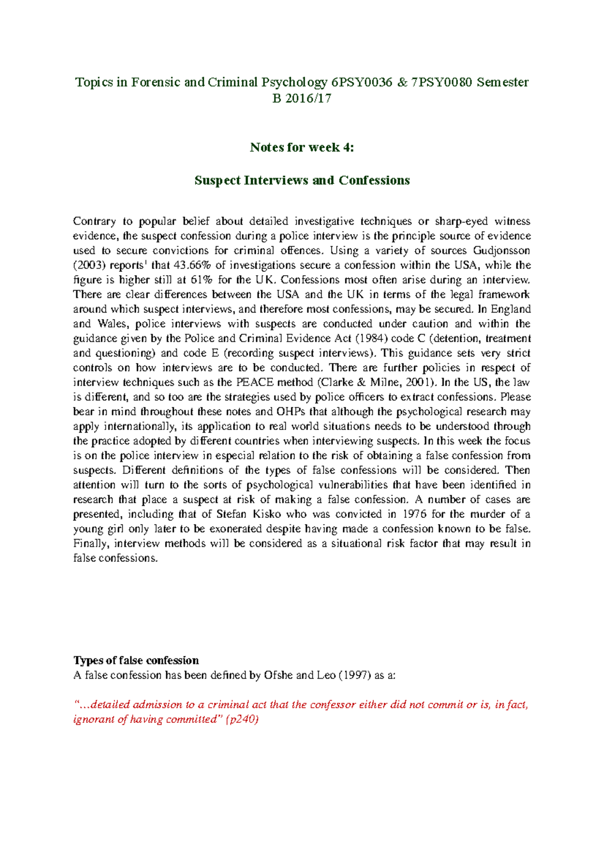 Suspect Interviews and Confessions - Topics in Forensic and Criminal ...