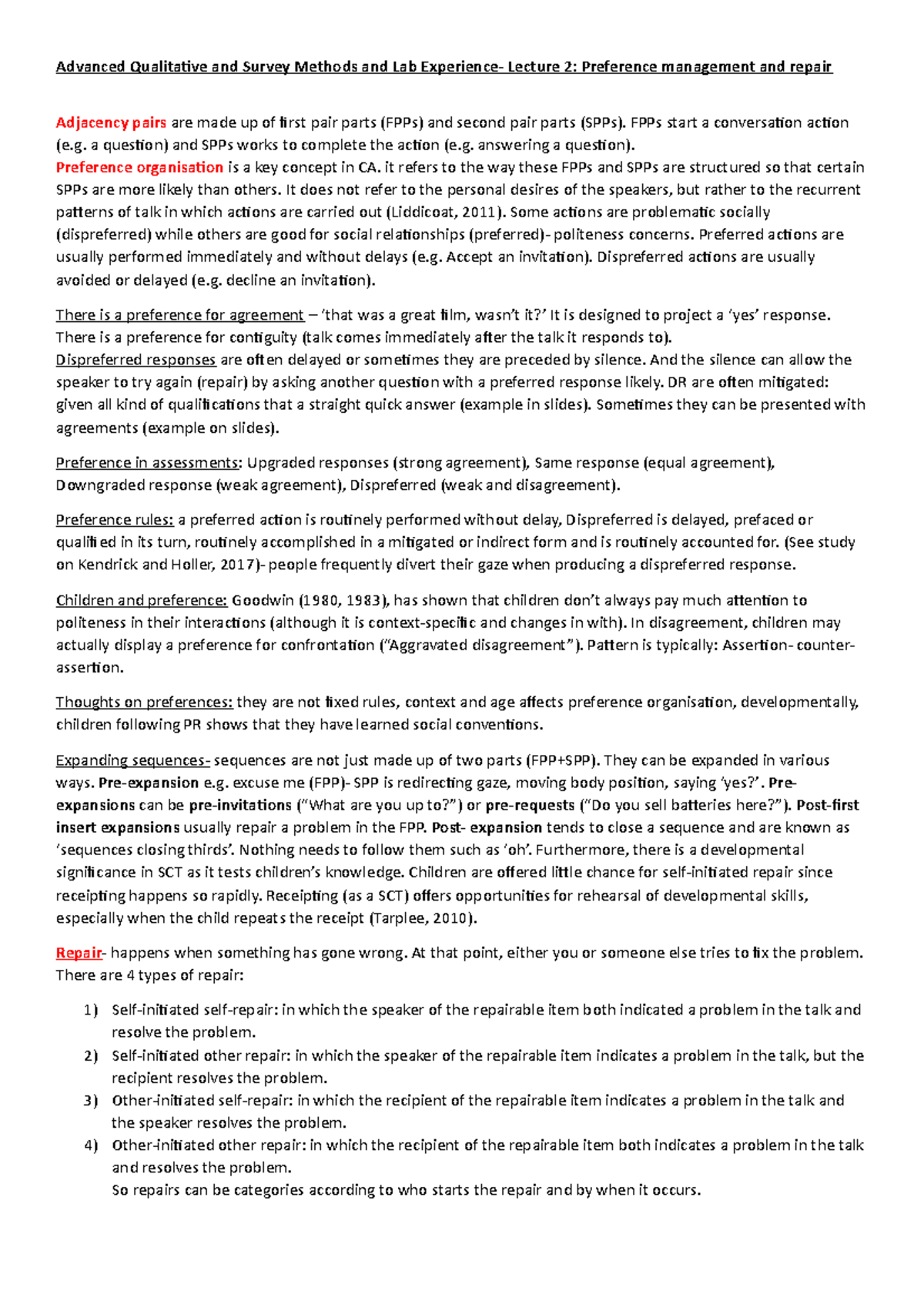 lecture 2 lecture - Advanced Qualitative and Survey Methods and Lab ...