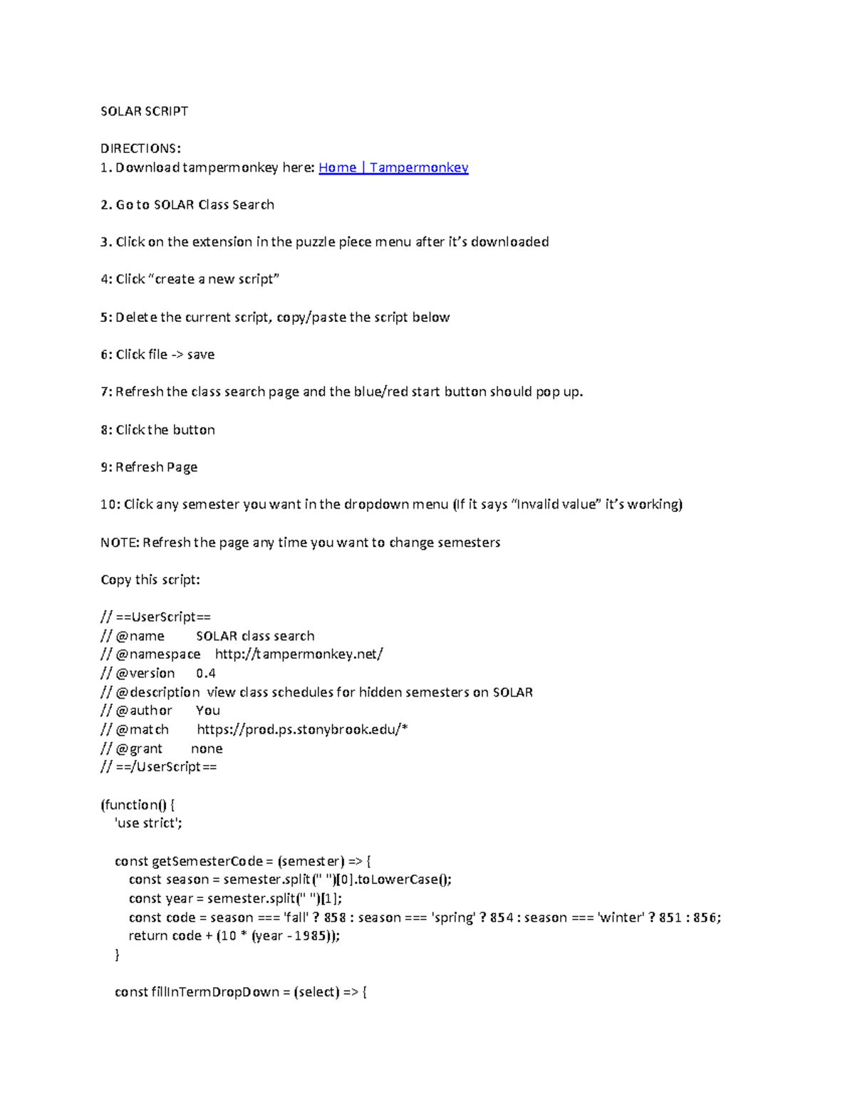 Solar Script - SOLAR SCRIPT DIRECTIONS: Download tampermonkey here ...