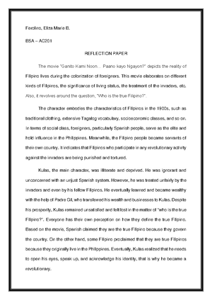 We Filipinos are Mild Drinkers - Eliza Marie B. Ferolino LITN01G BSA ...