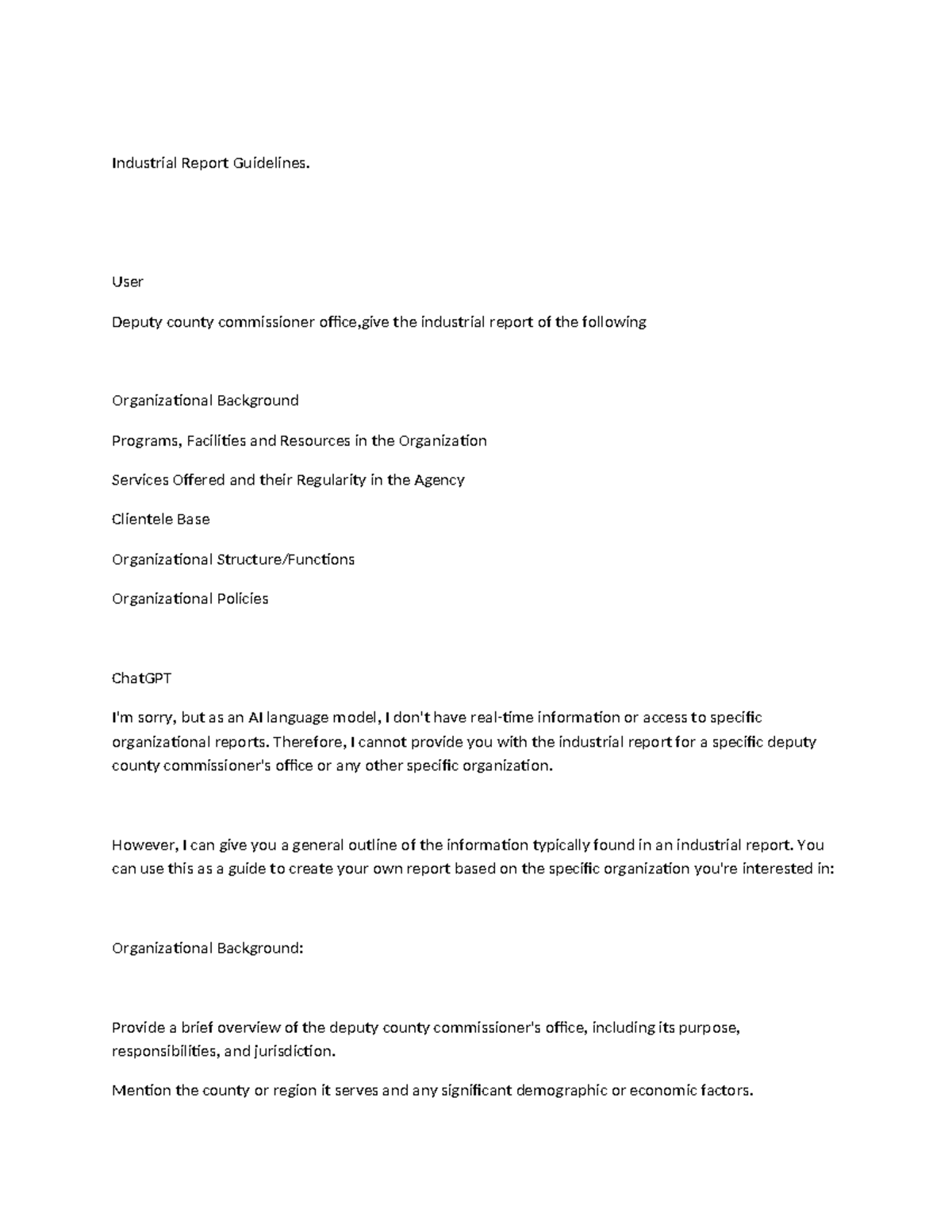 Report 1 - Summary introduction to public administration - Industrial ...