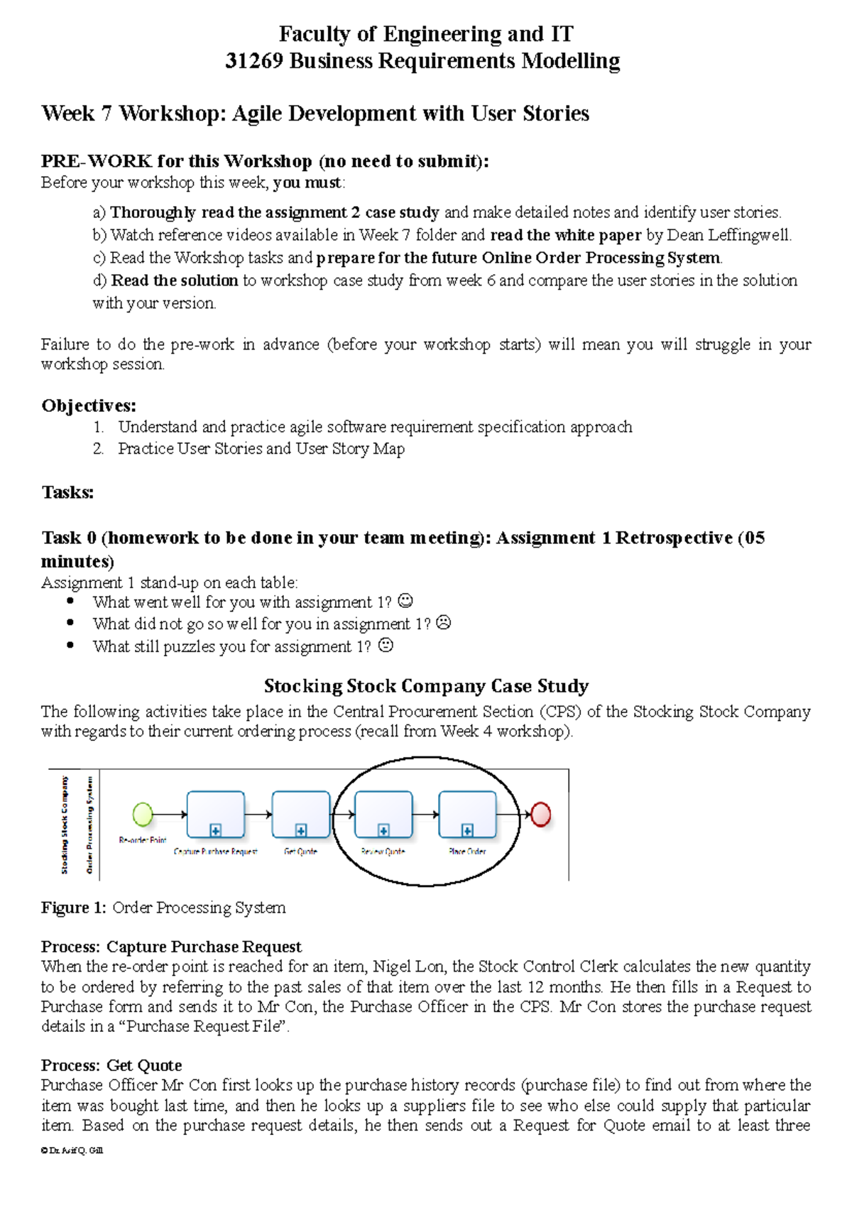 Wk Seven Workshop - Faculty of Engineering and IT 31269 Business ...