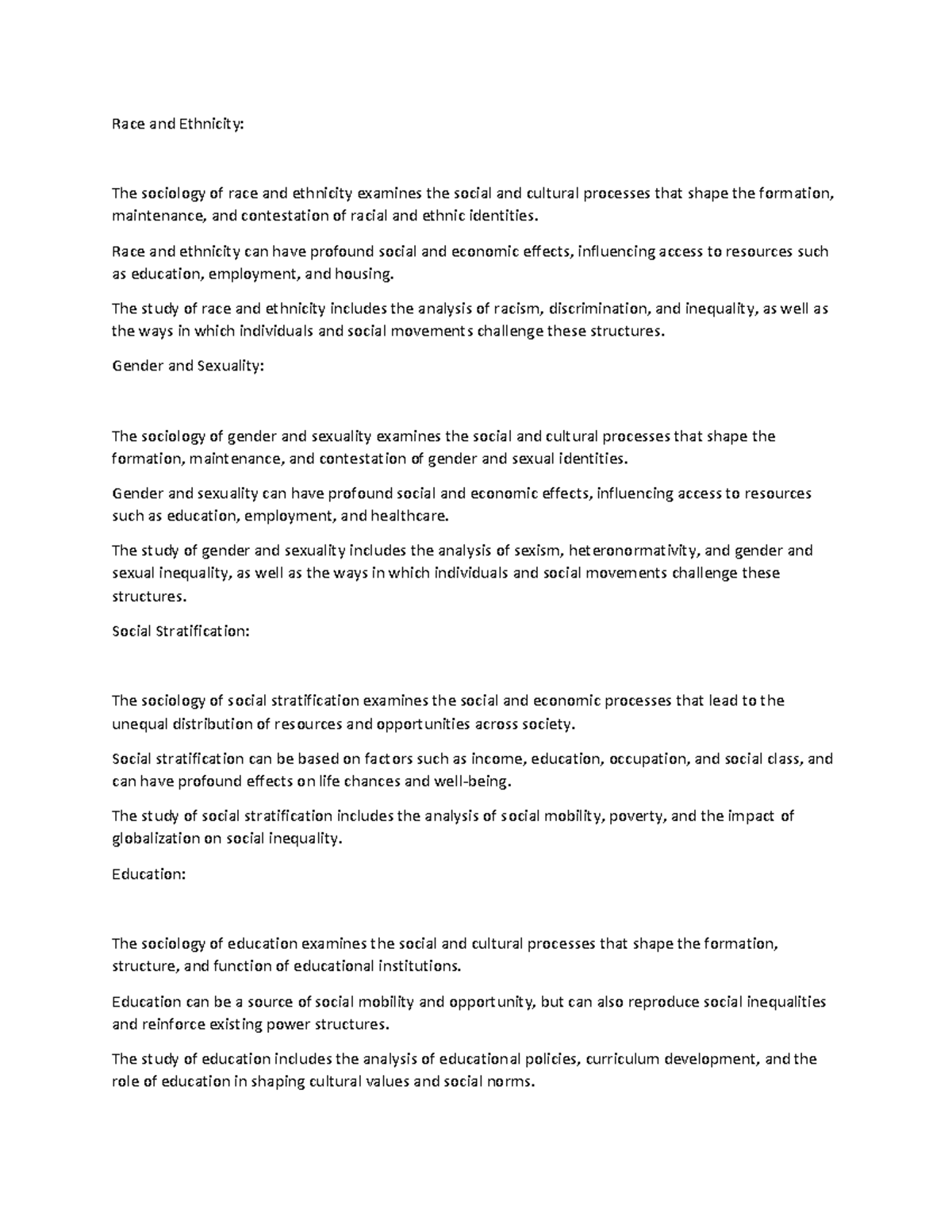 Socio - Race and Ethnicity: The sociology of race and ethnicity ...