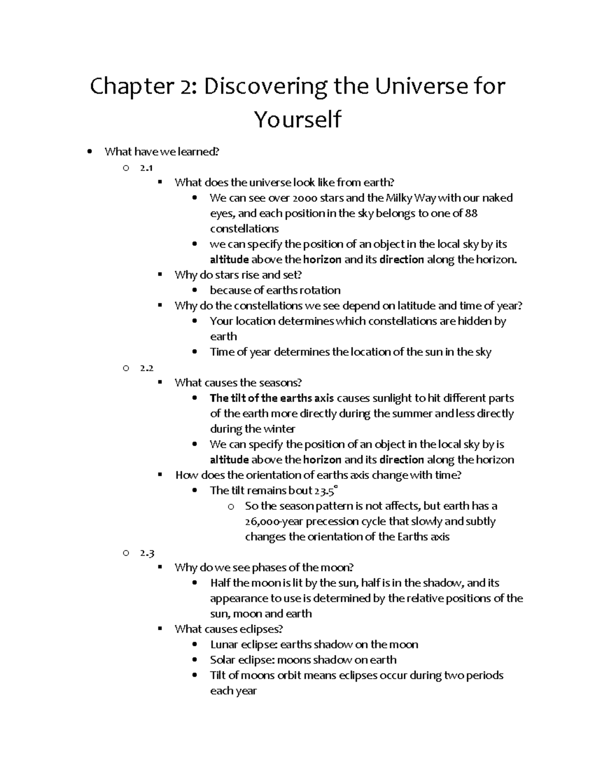 AST1110 - Chapter 2 Lecture Notes - Chapter 2: Discovering the Universe ...