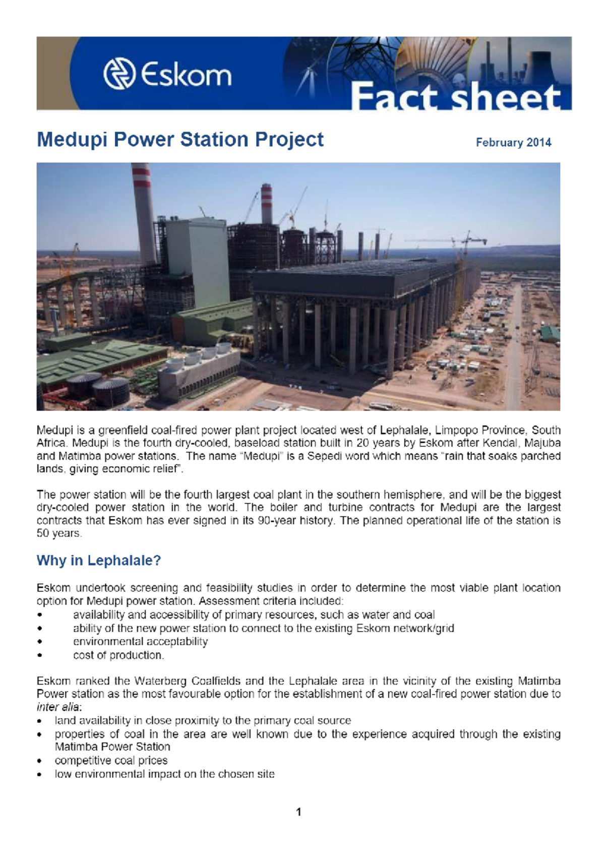 Medupi Power Station Project - Eskom medupi-power-station-project-eskom ...