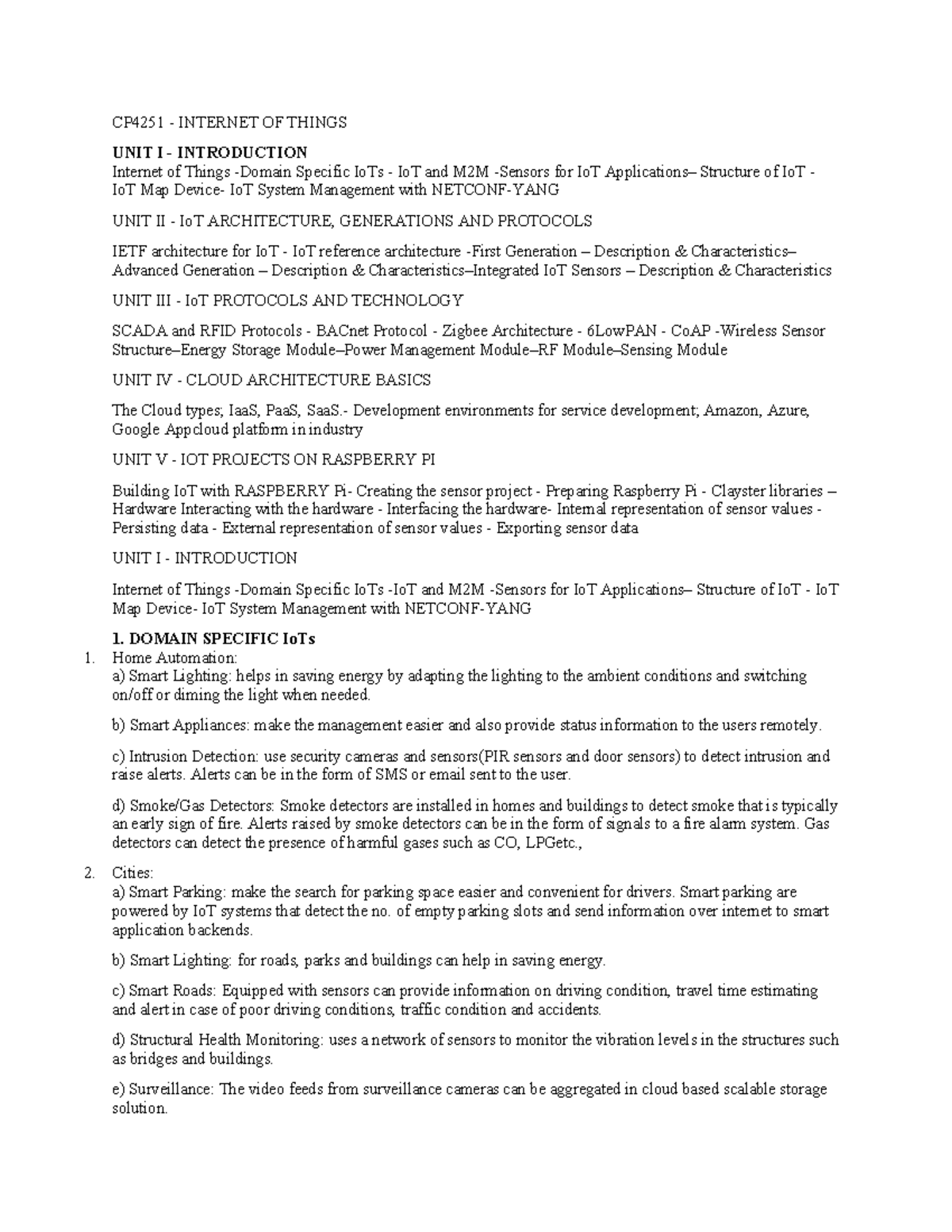 Scada and rfid - CP4251 - INTERNET OF THINGS UNIT I - INTRODUCTION ...