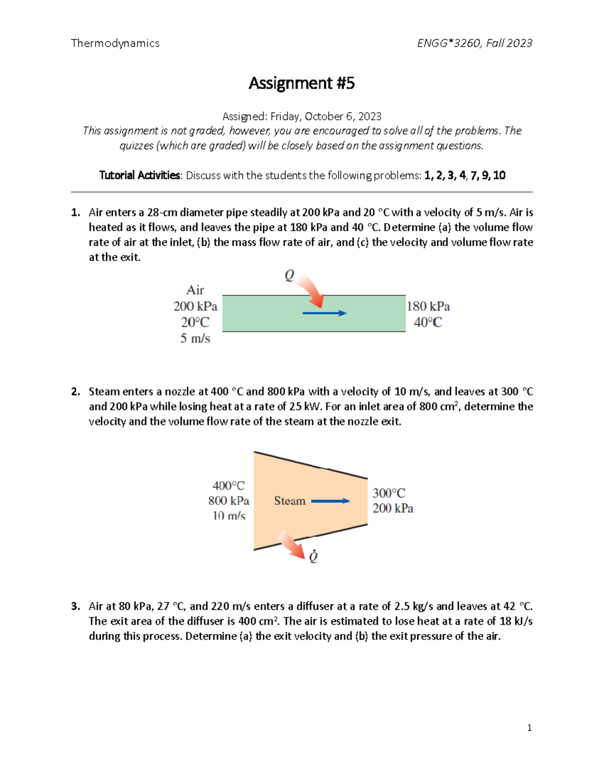 Assignment 5 - Lec. - Assignment # 5 Assigned: Friday, October 6 , 20 ...