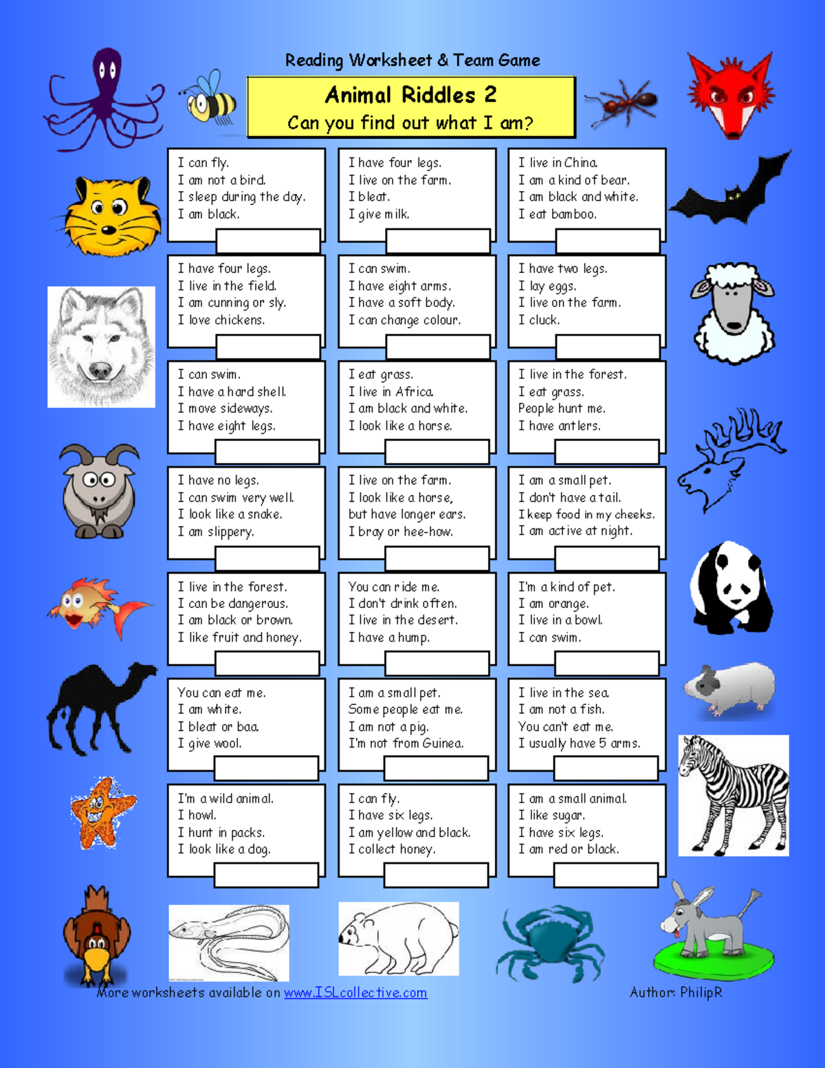 Animal-riddles-2-medium-fun-activities-games 715 - Reading Worksheet ...