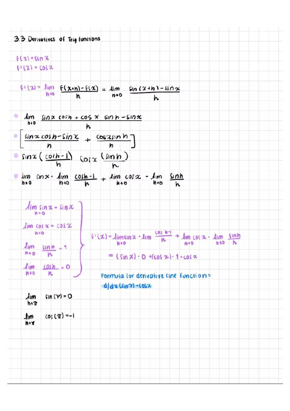Derivative of trigonometric function - Math 1013 - 33 Derivatives of ...