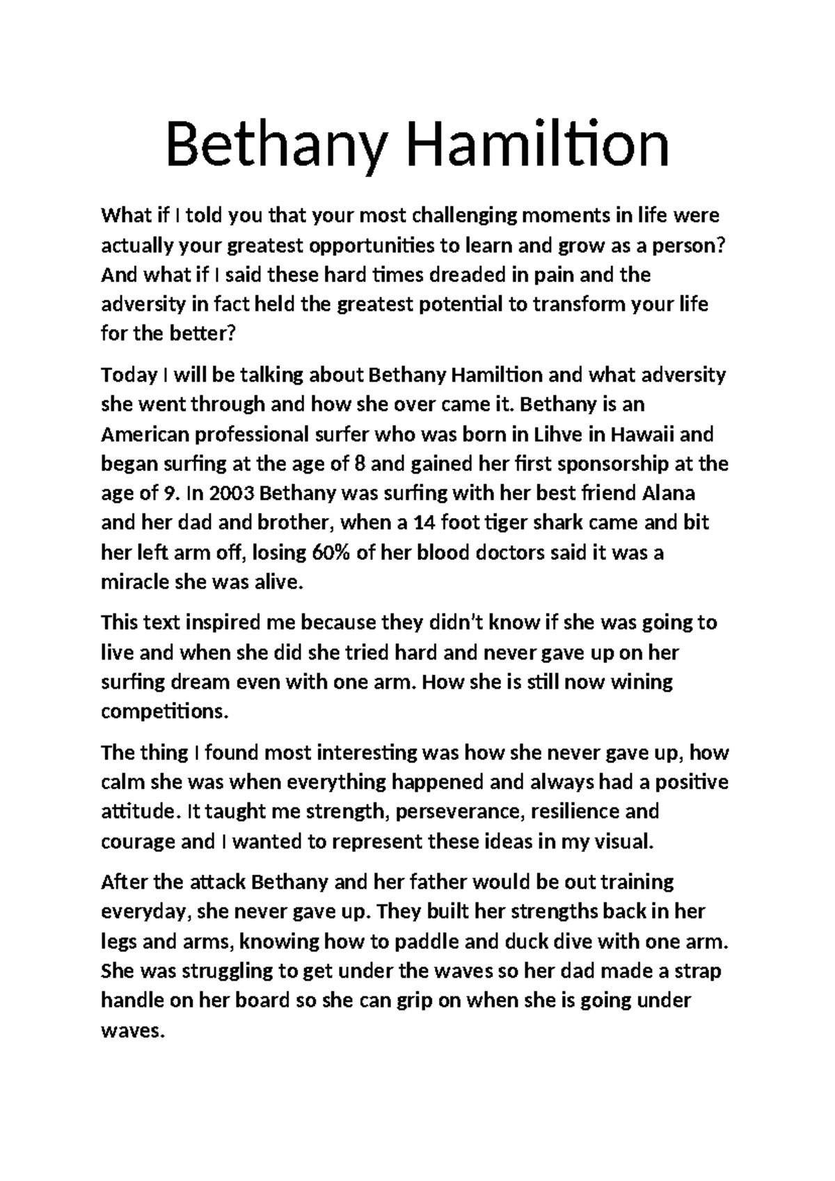 Bethany Hamiltion gabby - Bethany Hamiltion What if I told you that ...