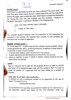 Java Programming - JNTU - Studocu