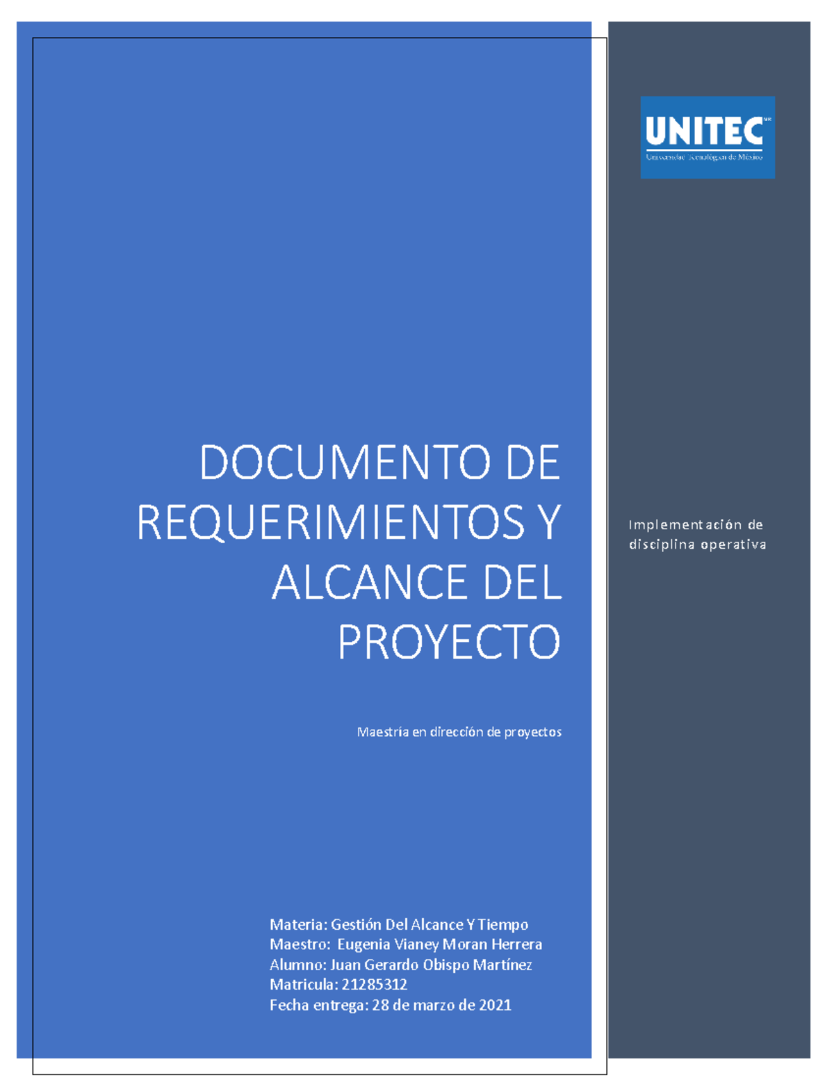 Entregable 1 - DOCUMENTO DE REQUERIMIENTOS Y ALCANCE DEL PROYECTO ...