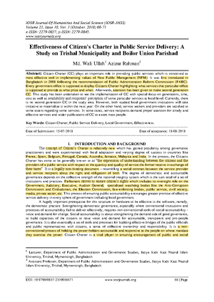 The role of good governance in making good administration. - An ...