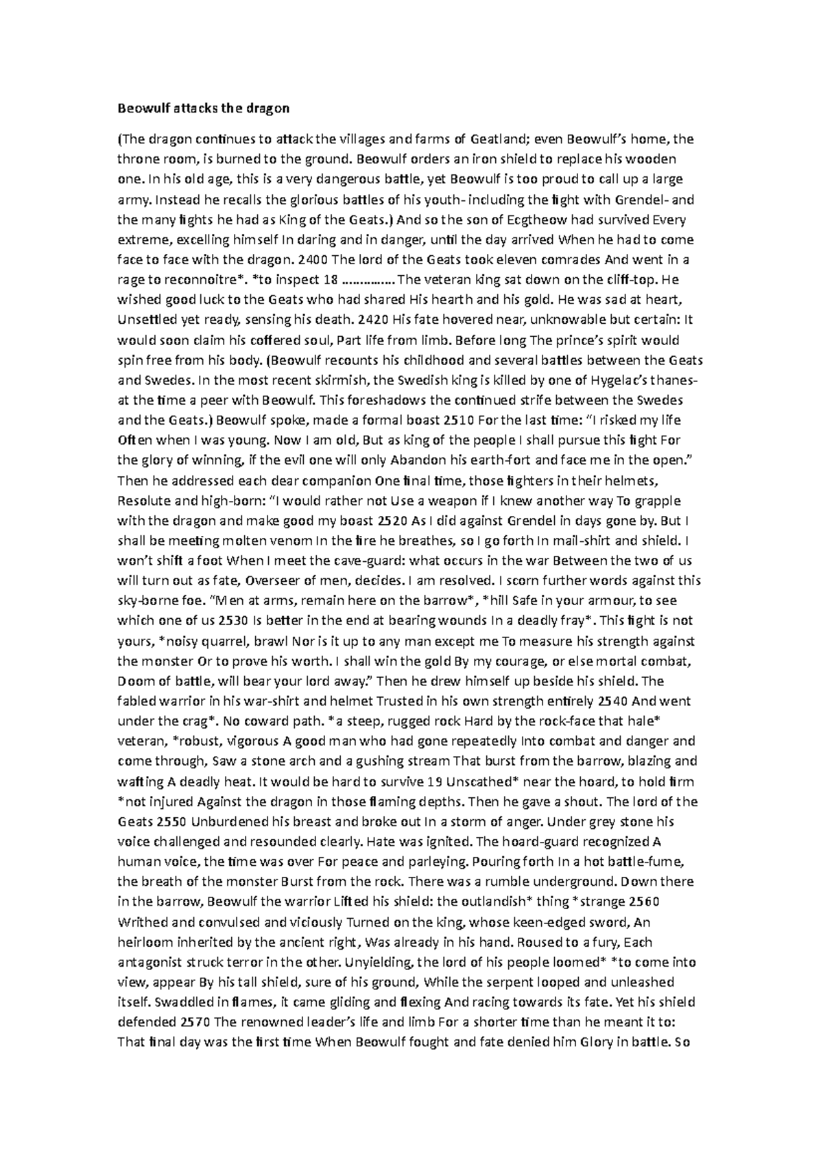Beowulf parte 7-Beowulf attacks the dragon - Beowulf atacks the dragon ...