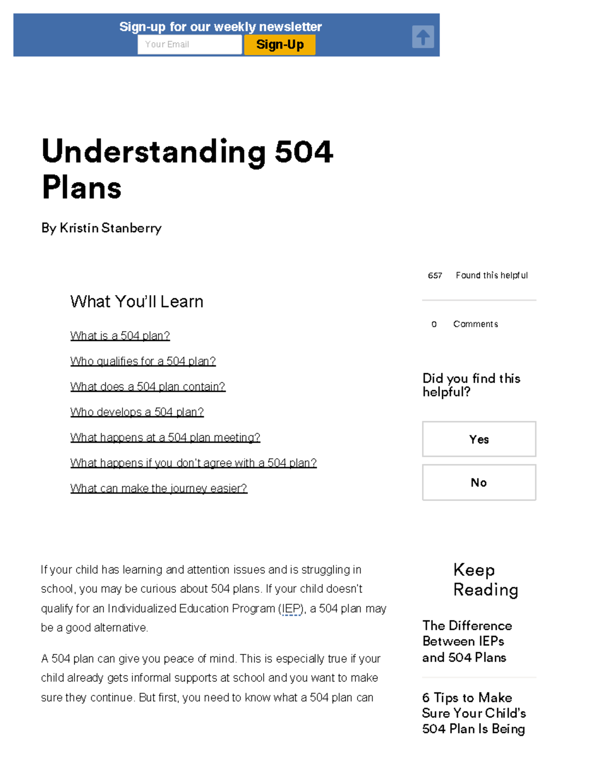 504Plan Basics What Isa Section 504Planand Whos Covered Understood ...