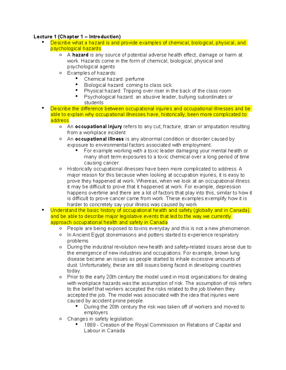 Midterm - Lecture 1 (Chapter 1 – Introduction) Describe what a hazard ...