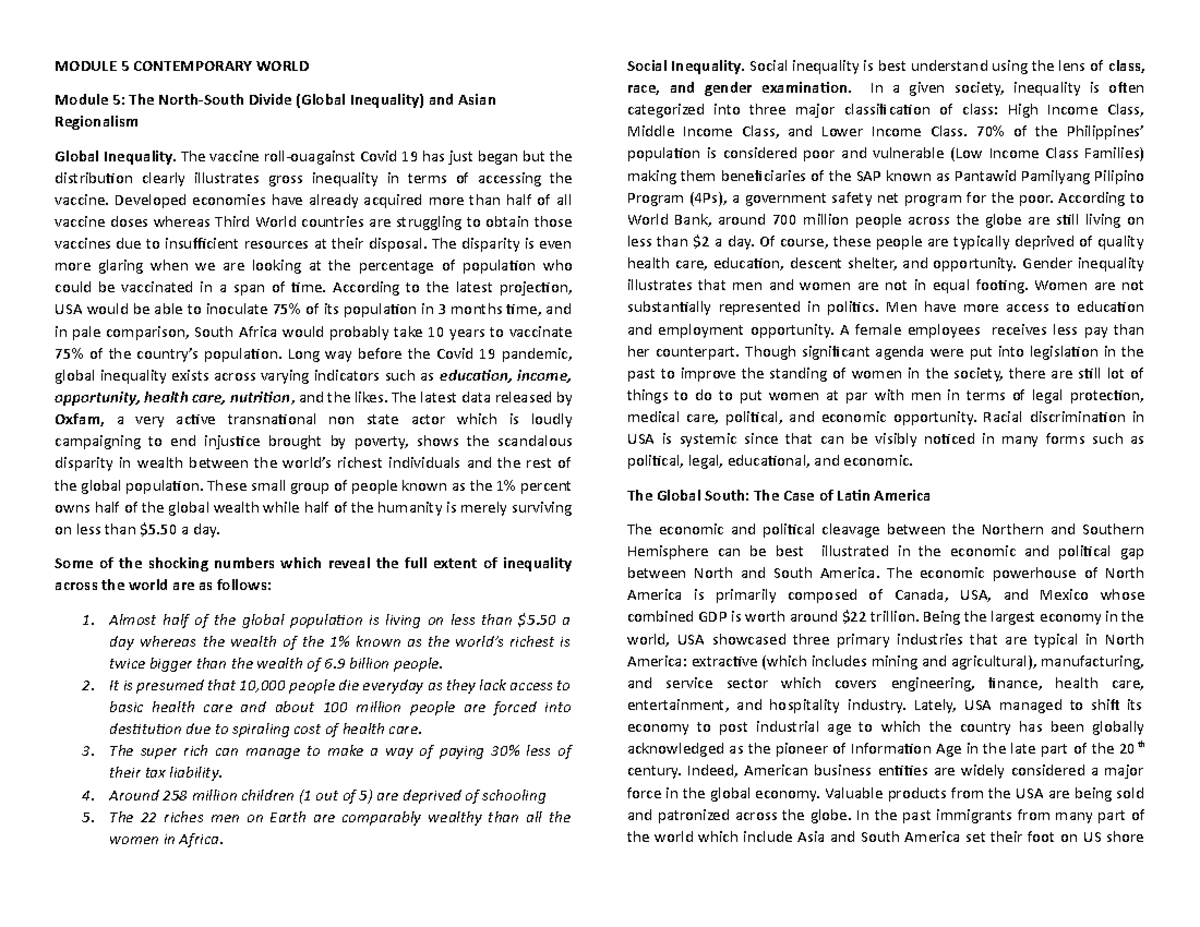 CW- Finals Reviewer - read, read, read, read , - MODULE 5 CONTEMPORARY ...