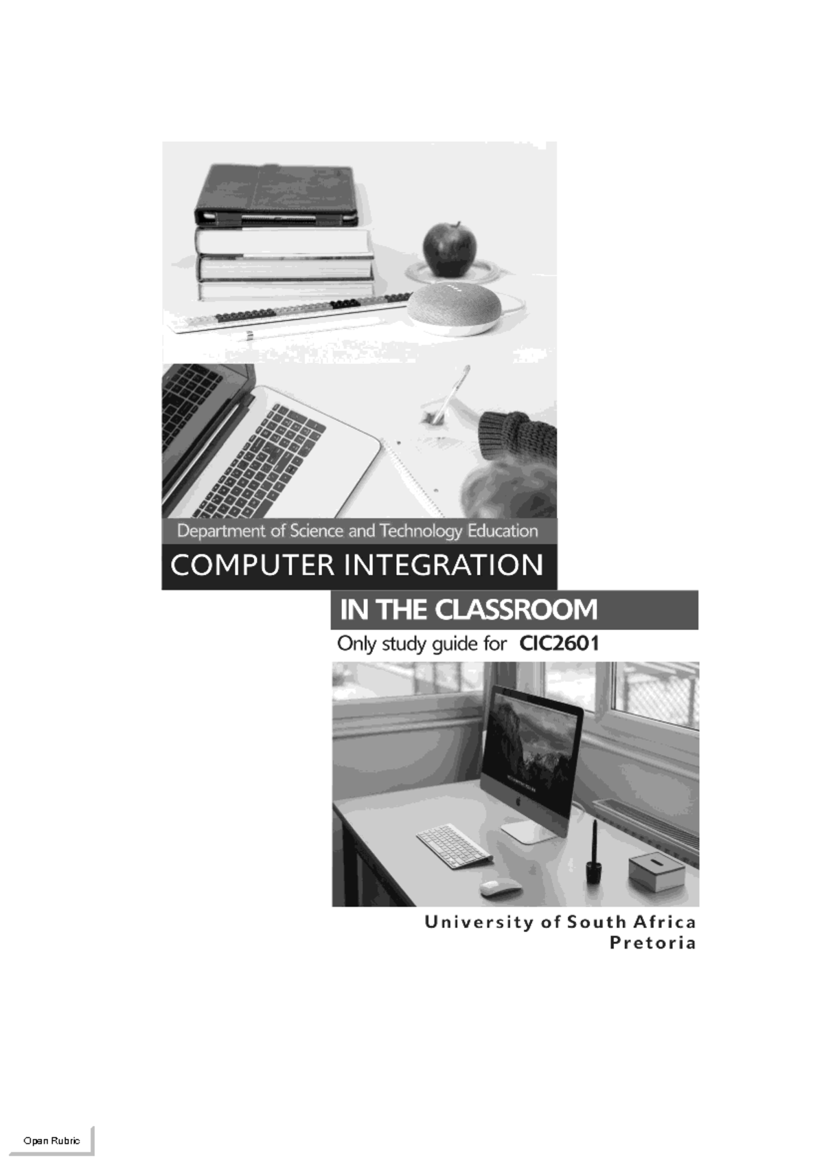 Study guide cic - Open Rubric © 2018 University of South Africa All ...