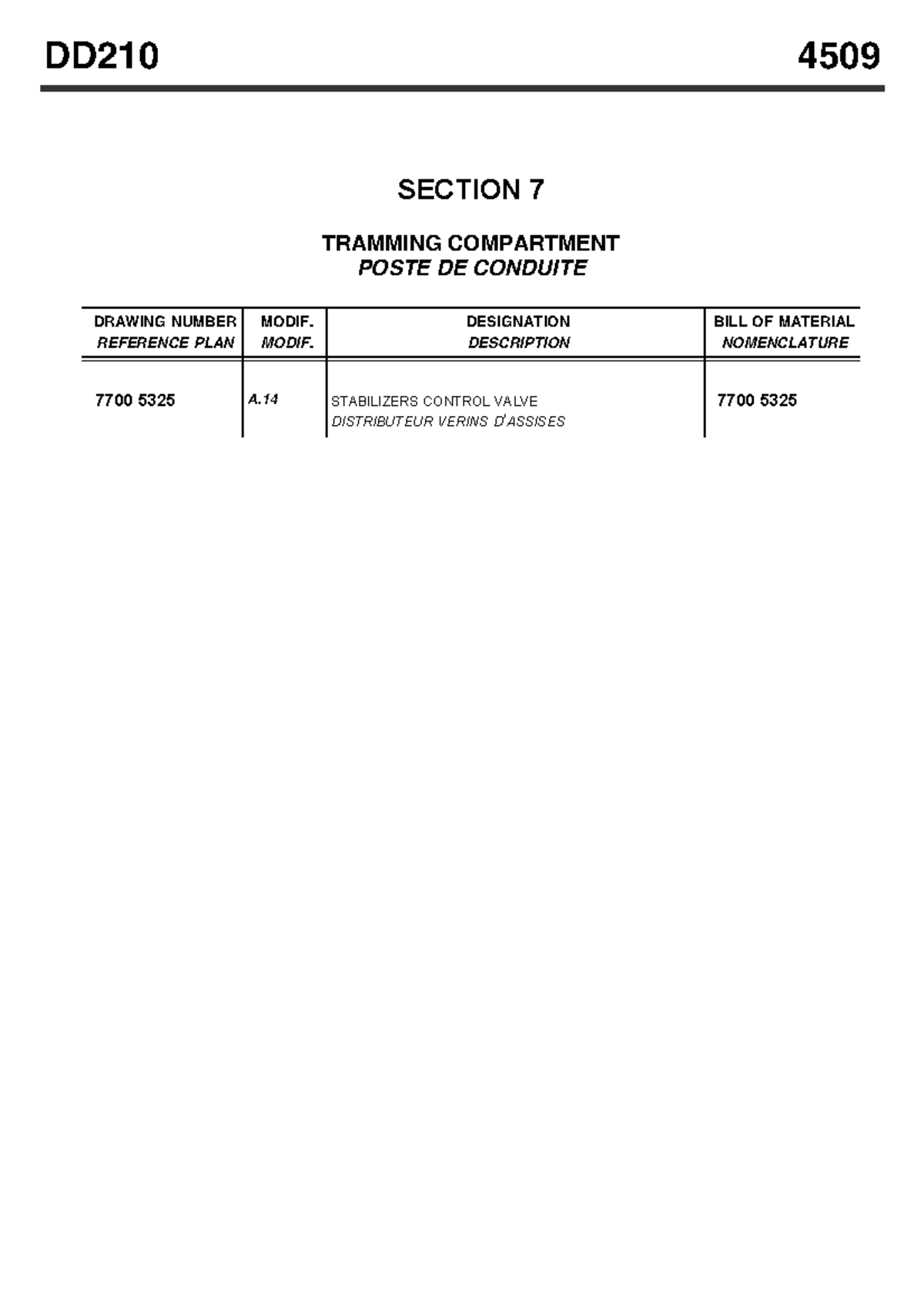 S07 Tramming Compartment - DD210 4509 SECTION 7 TRAMMING COMPARTMENT ...