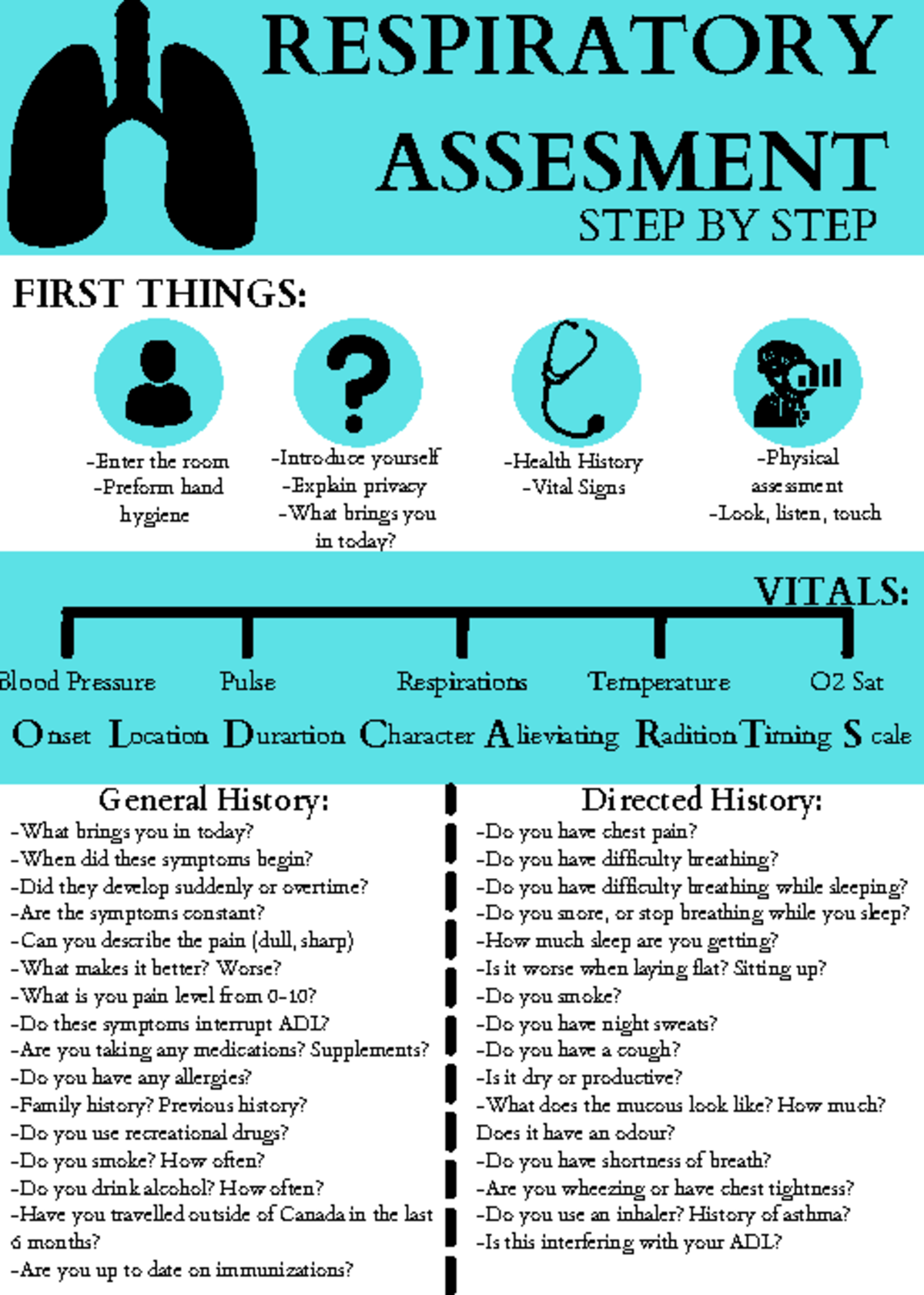 Respiratory Assesment step by step with patient - FIRST THINGS ...