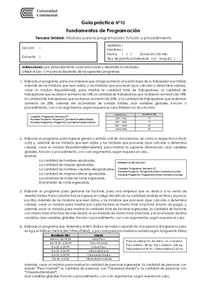 PA2-Fundamentos de programación-Fernando Caceres Najarro - Producto Académico No 02: Tarea 1 ...