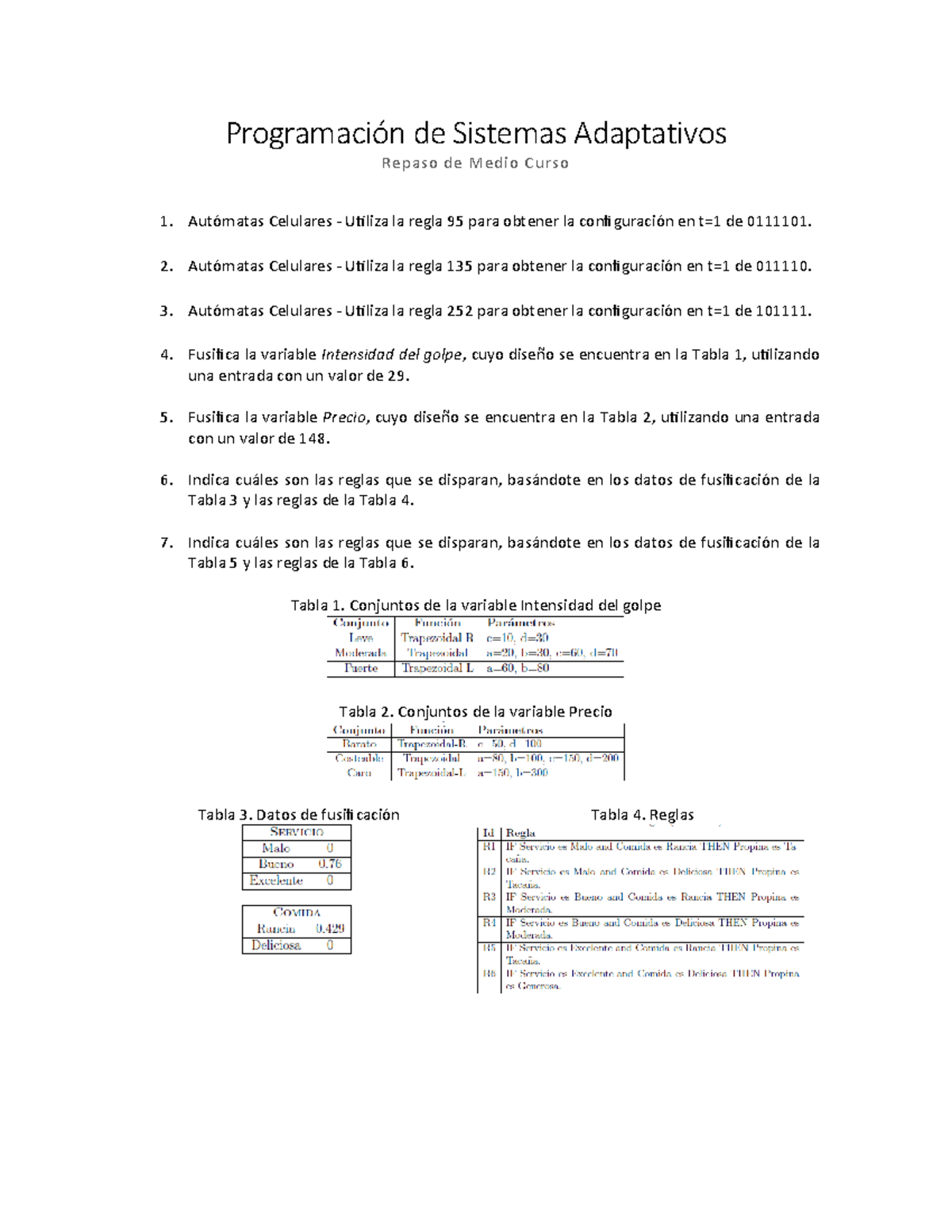 Repaso medio curso ej2024 - Programación de Sistemas Adaptativos Repaso ...
