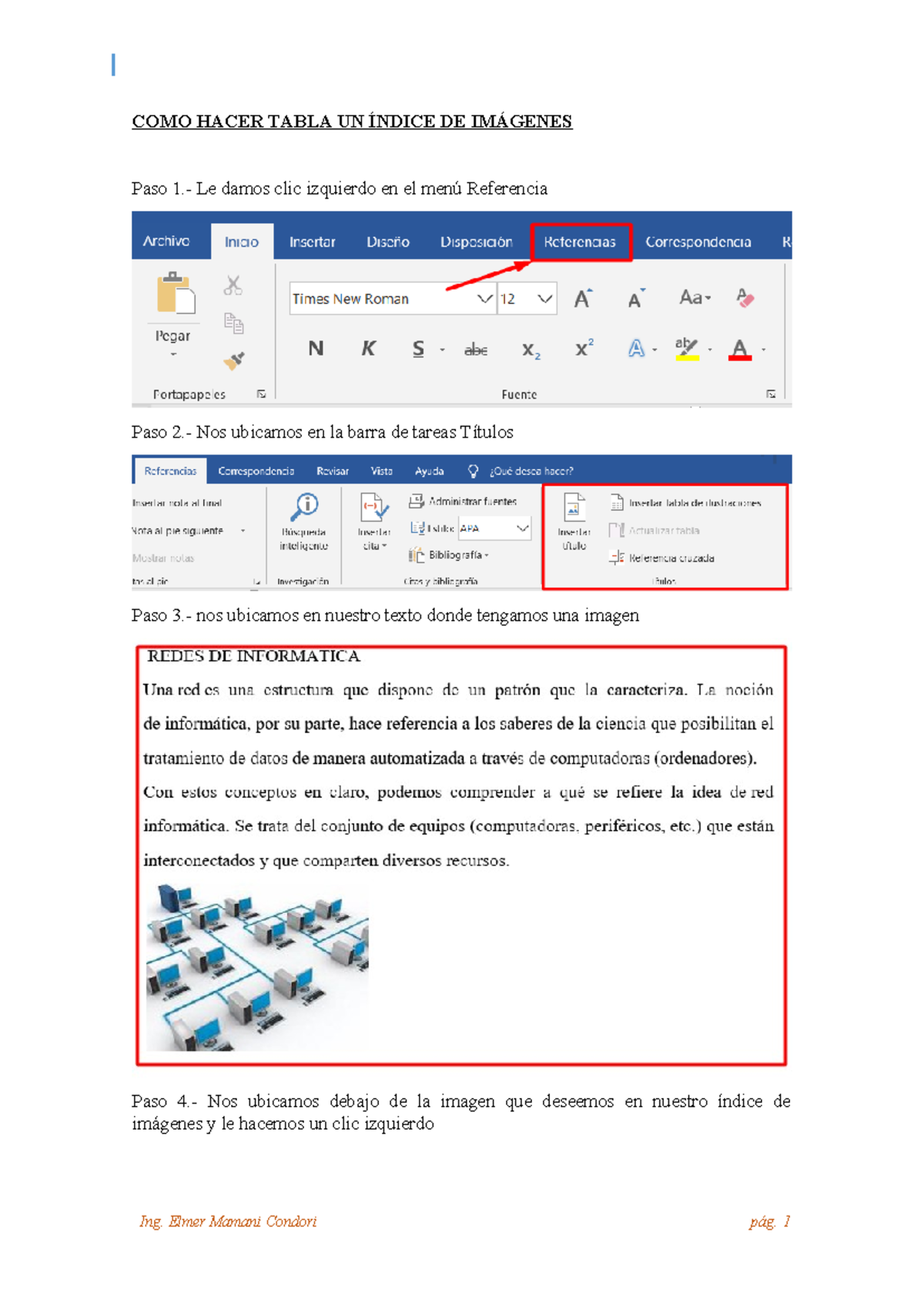 4 indice de imagenes - COMO HACER TABLA UN ÍNDICE DE IMÁGENES Paso 1 ...